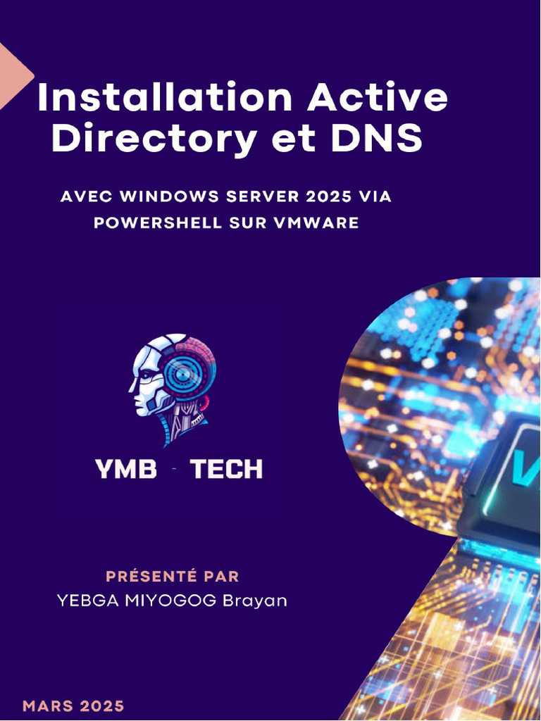 Installation AD et DNS sur Windows Server 2025 | PDF | VMware | Active ...
