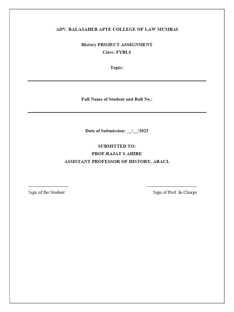 Assignment Declaration | PDF