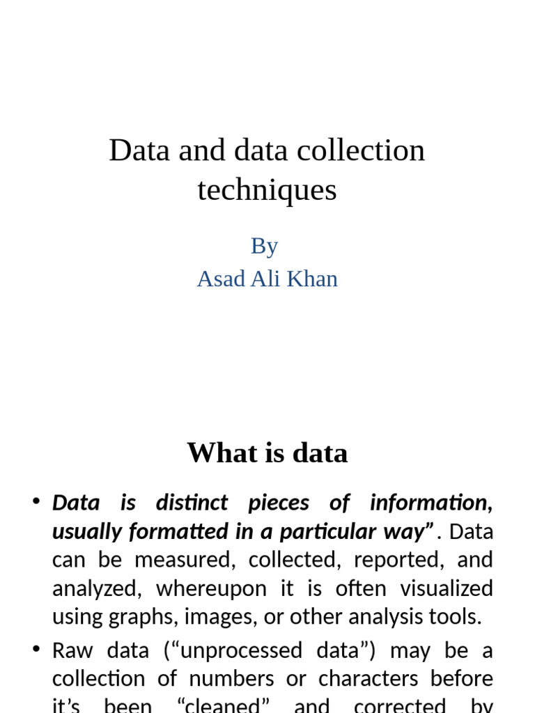 Data Collection Techniques | PDF | Data | Survey Methodology