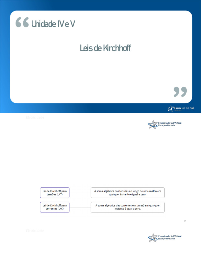 Eletricidade Aulas IV V | PDF | Rede elétrica | Corrente elétrica