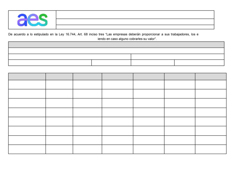 CL-EHS-MA-001 F2 Entrega EPP V1 | PDF