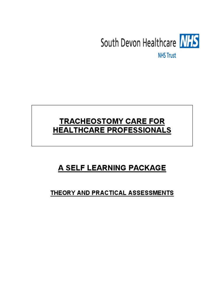 Tracheostomy Competencies JH | PDF | Respiratory Tract | Educational ...