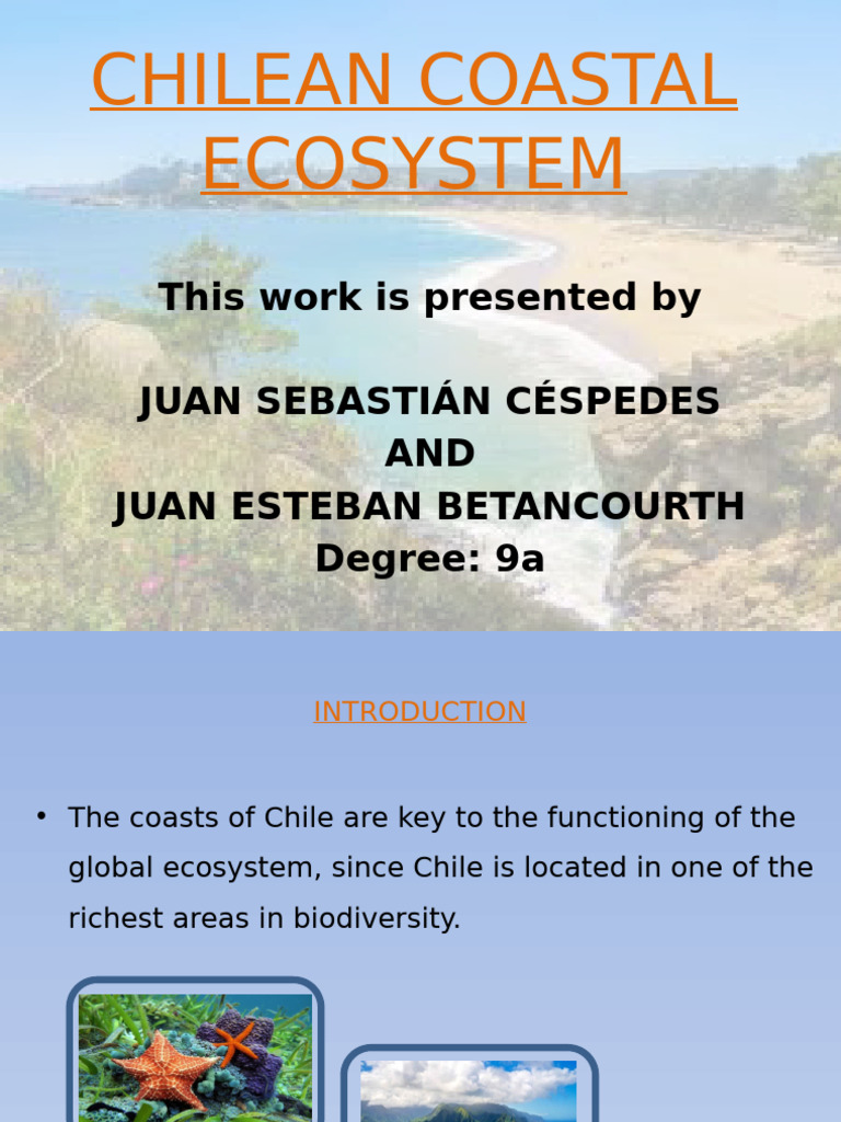 diapositive-CHILEAN COASTAL ECOSYSTEM-USB-CESPEDES 9a | PDF