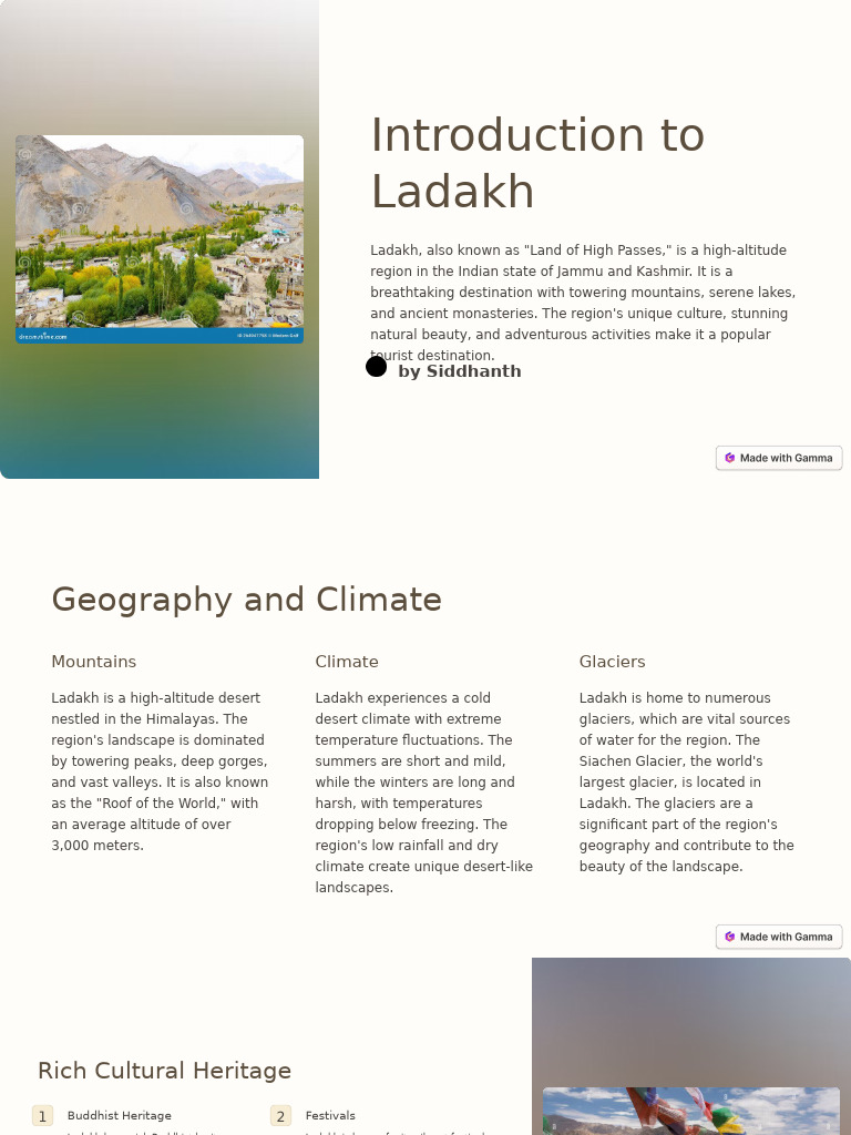 Exploring the Wonders of Ladakh | PDF | Earth Sciences