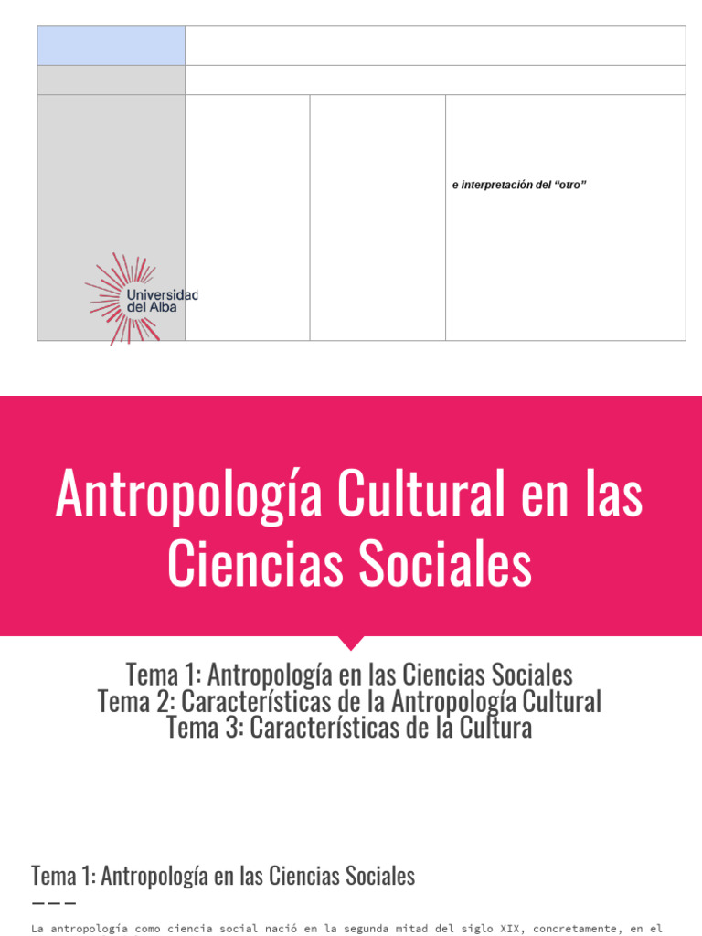 Clase 2 Antropología Cultural | PDF | Antropología | Sociedad