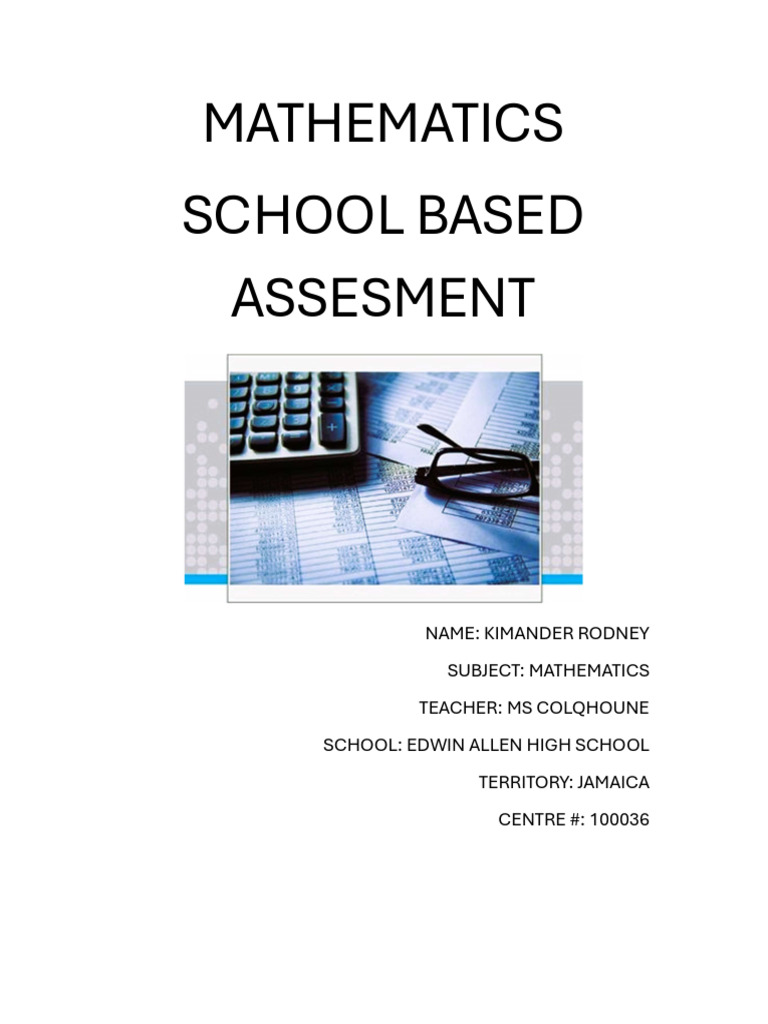 Mathematics SBA | PDF | Home Appliance | Interest