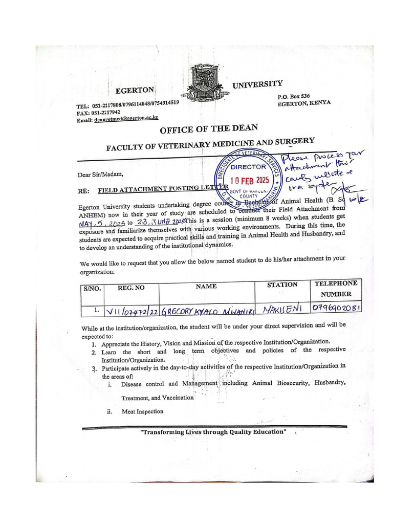 Fiel Attachment Letter | PDF