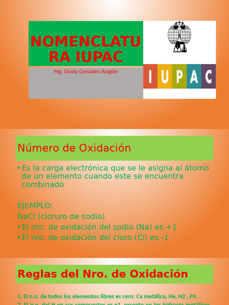 NOMENCLATURA | PDF | Rieles | Elementos químicos