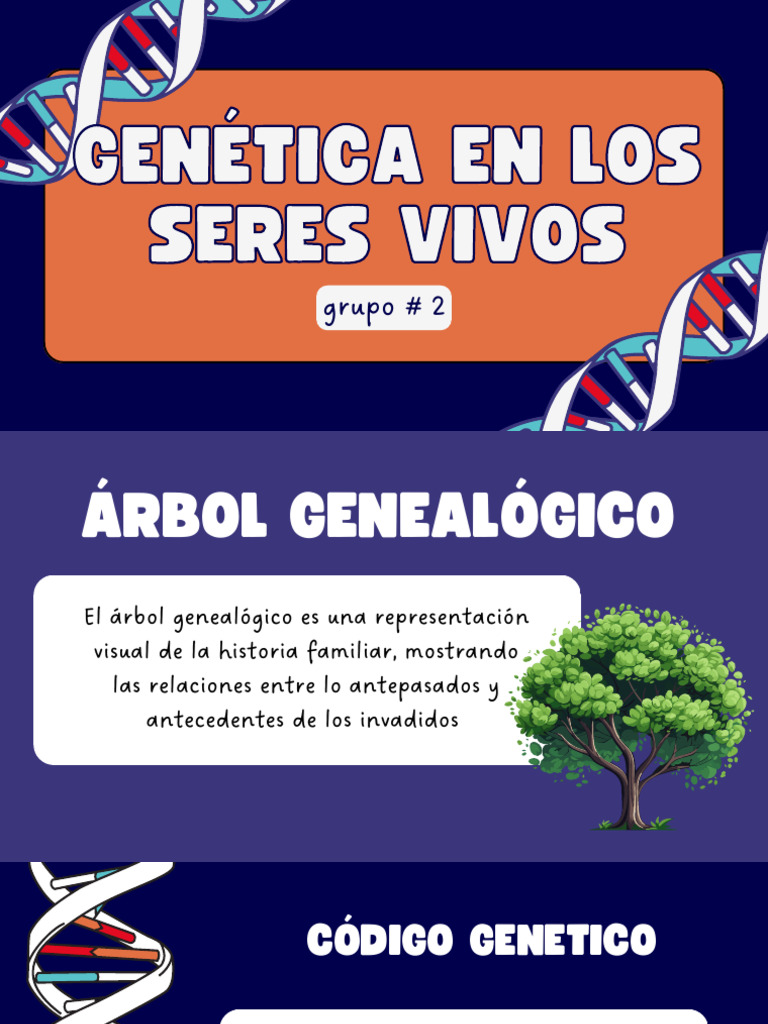 Genetics and Genes Science Presentation in Blue Orange Flat Graphic ...