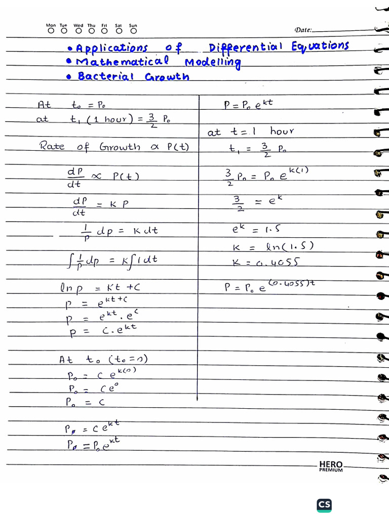Bacterial Growth Problem | PDF