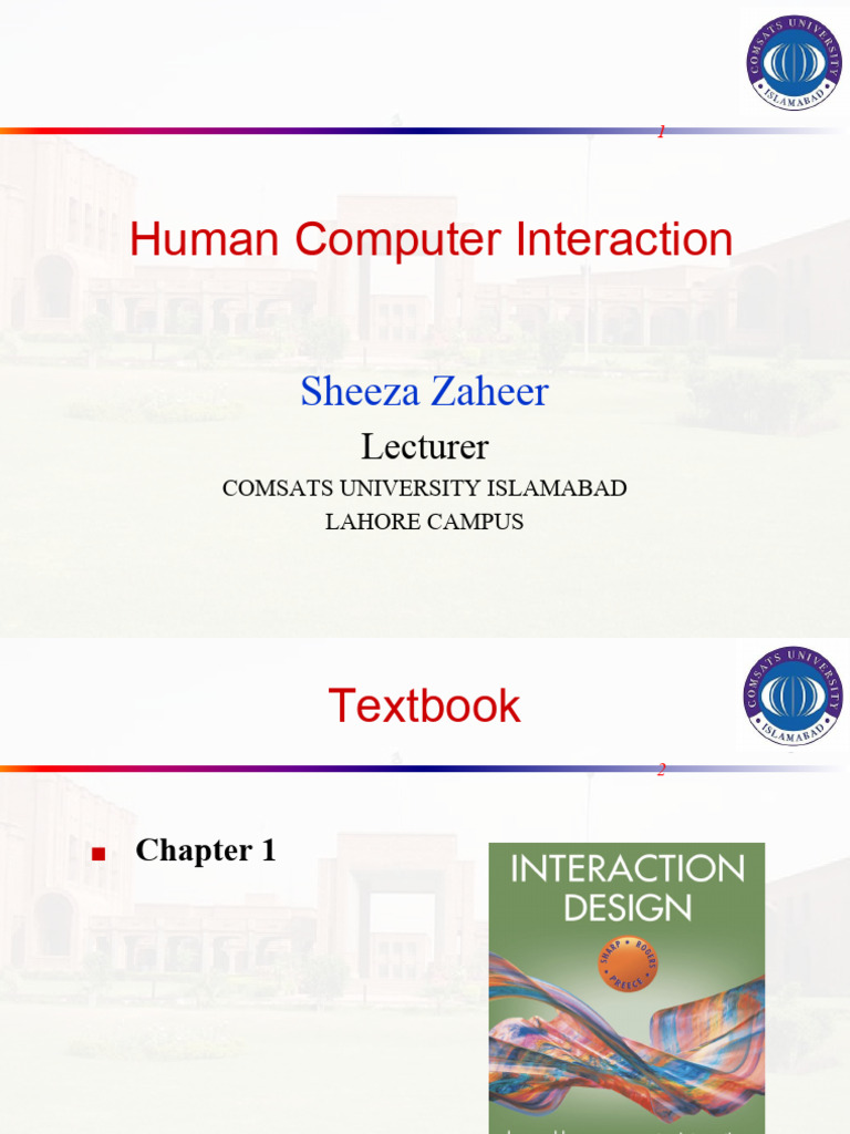 Chapter 1 - Introduction To HCI + Interaction Design | PDF | Usability | Human–Computer Interaction