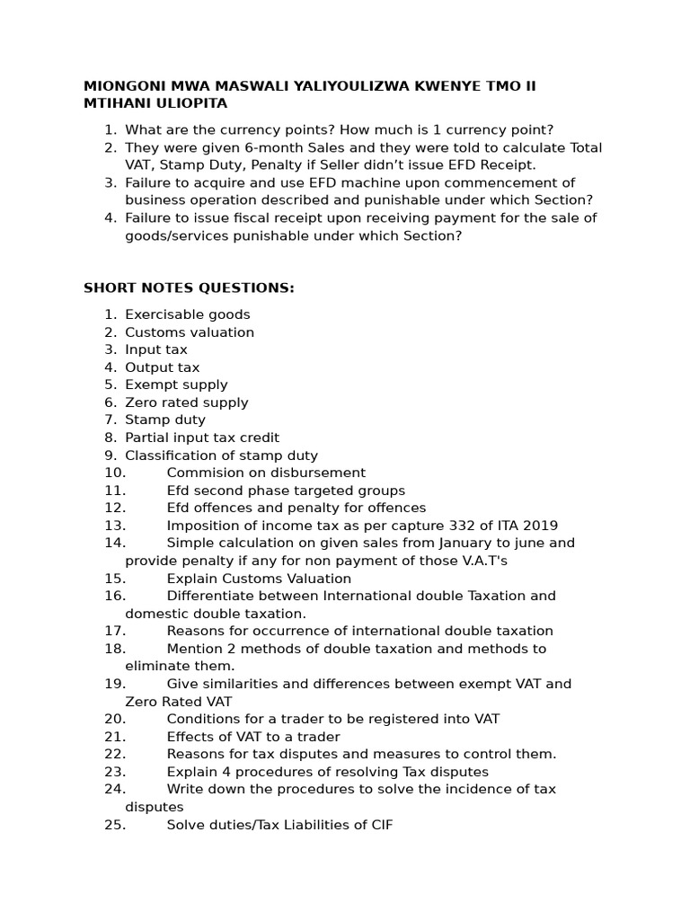 Tra Sample Questions | PDF