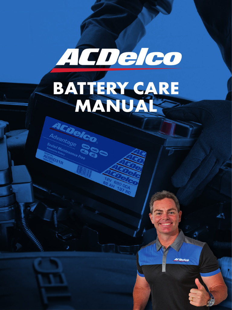 ACDelco Battery Care Manual | PDF | Battery Charger | Rechargeable Battery