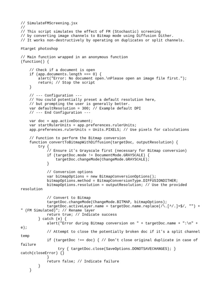 SimulateFMScreening JSX | PDF | Graphics | Image Processing