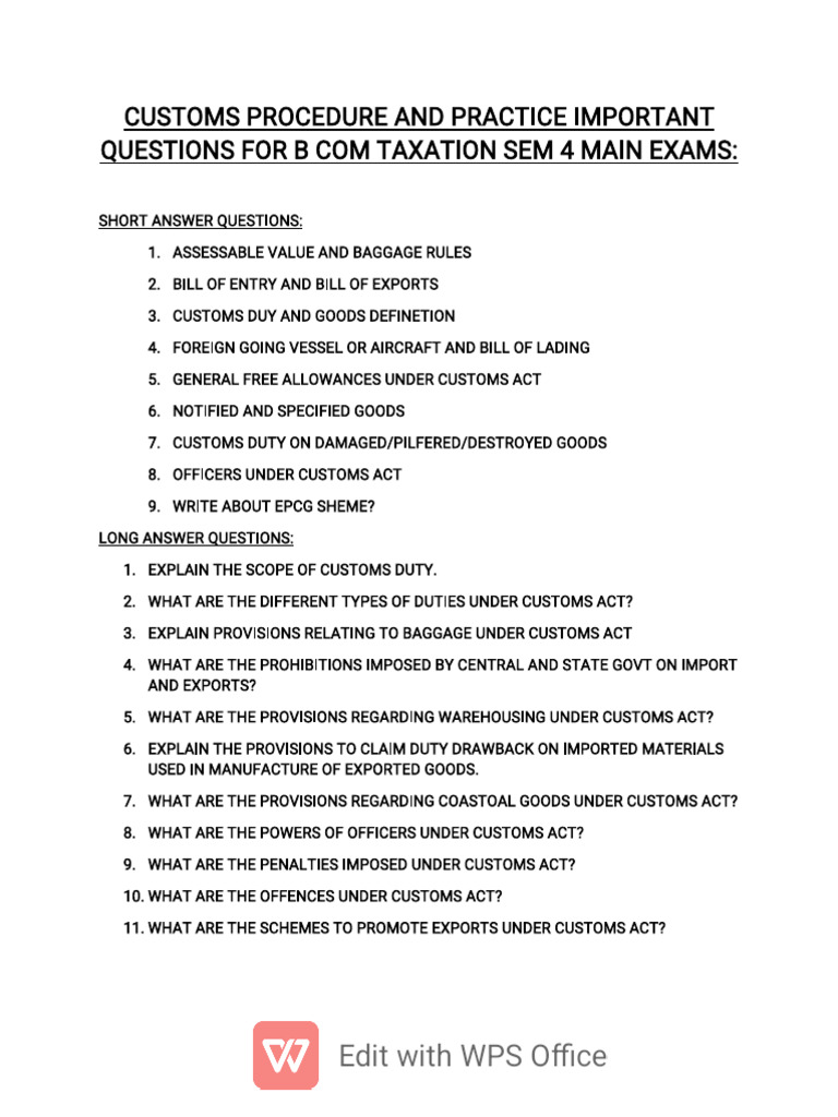 CPP Important Sem 4 Tax | PDF