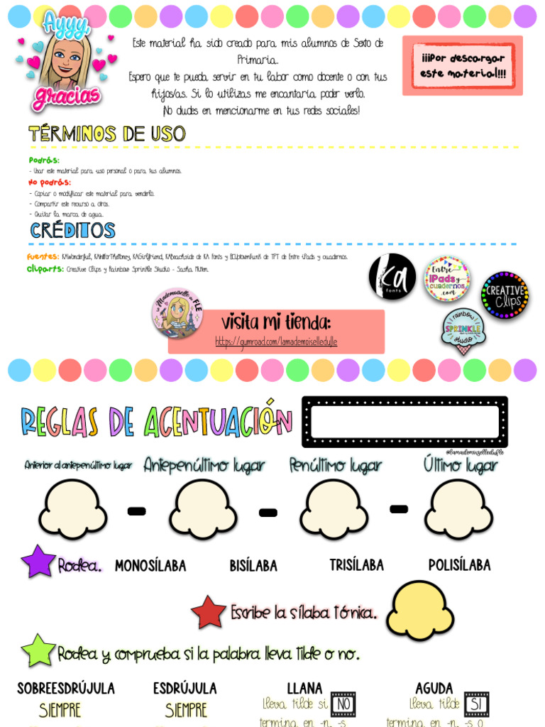Plantilla de Acentuación para Imprimir | PDF