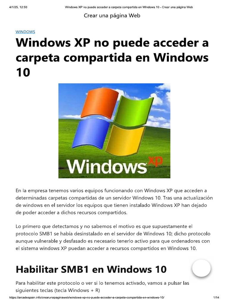 Instalacion SMB Windows 10 | PDF