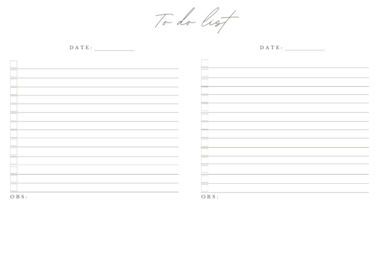 To Do List-2 | PDF