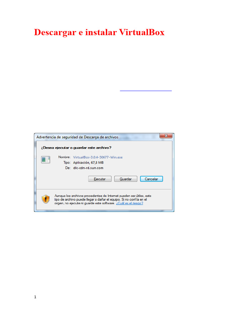 Descargar e instalar VirtualBox | PDF | Ventana (informática) | Almacenamiento de datos de la ...