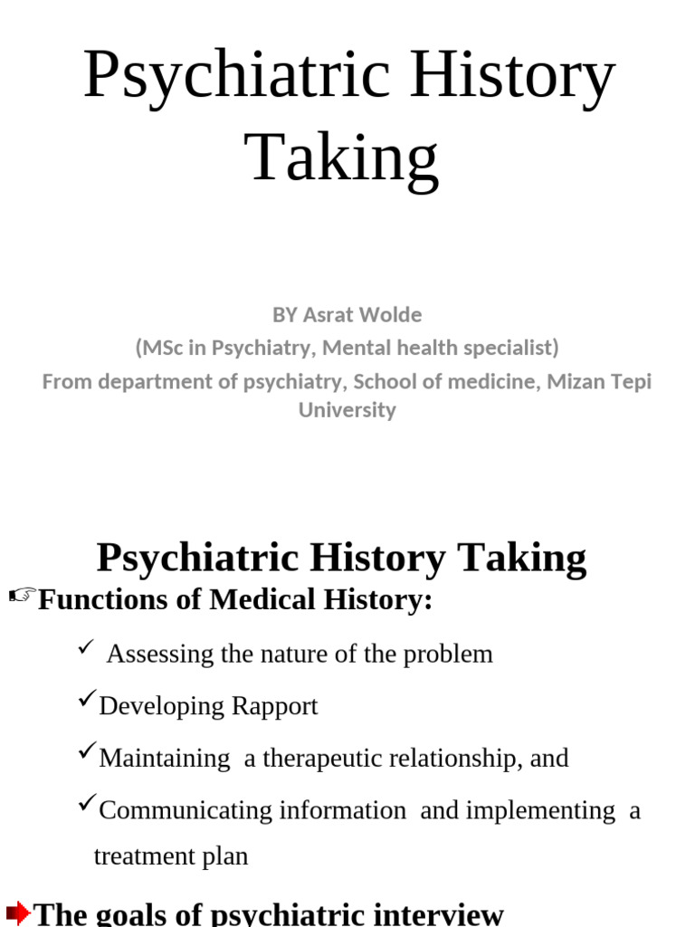 Psychiatric History | PDF | Mental Disorder | Psychiatry