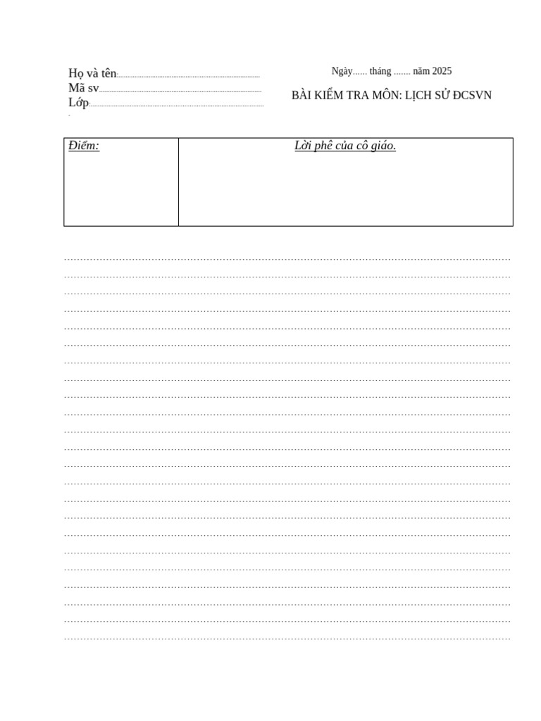 Giấy Kiểm Tra | PDF