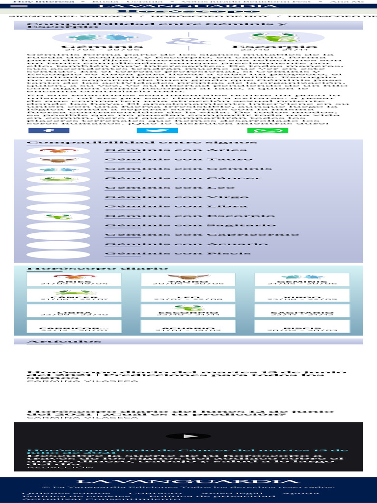 Horóscopo 2022 Compatibilidad de Geminis Con Esc | PDF | Zodíaco ...
