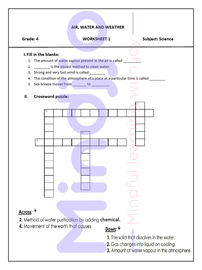 Air, Water and Weather-Worksheet 4.image - Marked | PDF