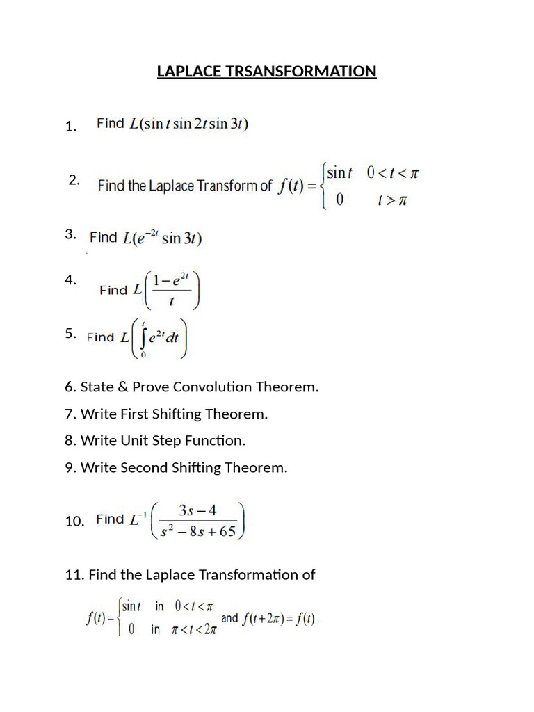 Laplace Transformation | PDF