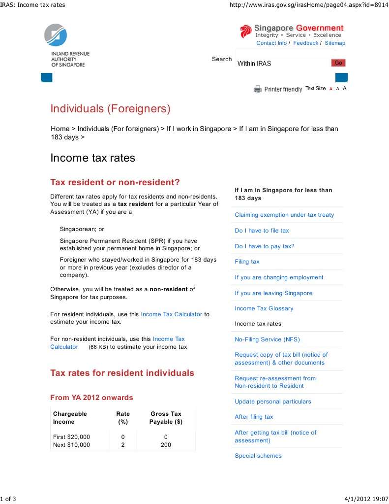 IRAS Income Tax Rates | PDF | Income Tax In The United States | Taxes