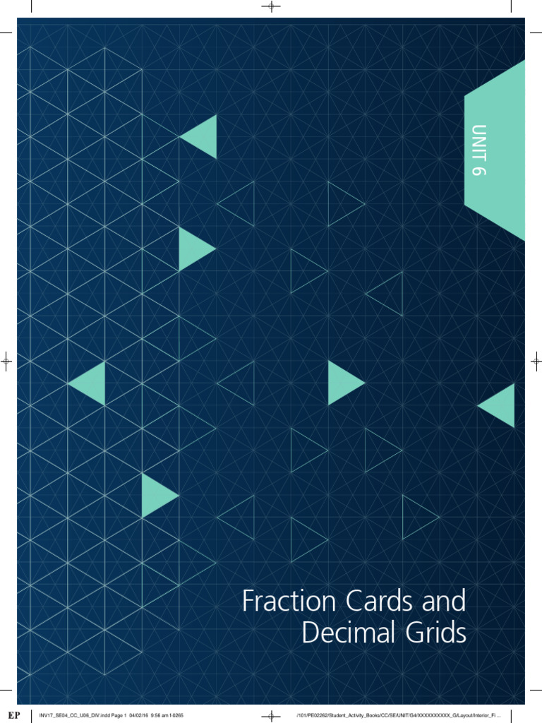 Grade 4 Unit 6 Fractions Student Book | PDF | Division (Mathematics ...
