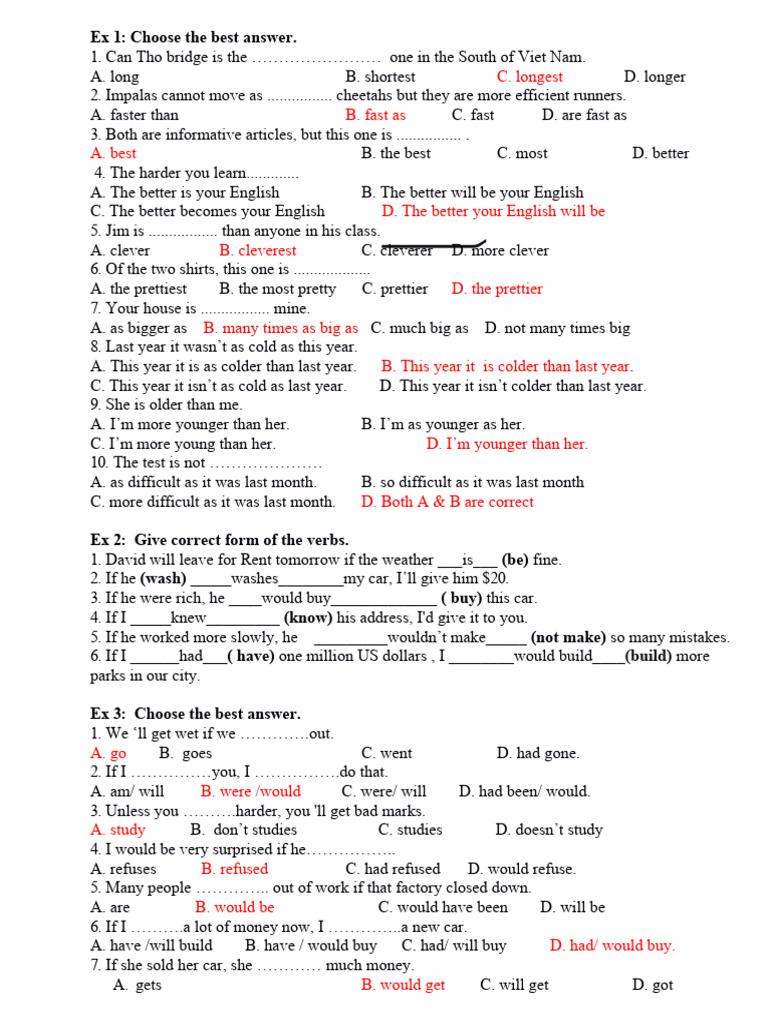 Ex 1: Choose The Best Answer.: (Build) | PDF