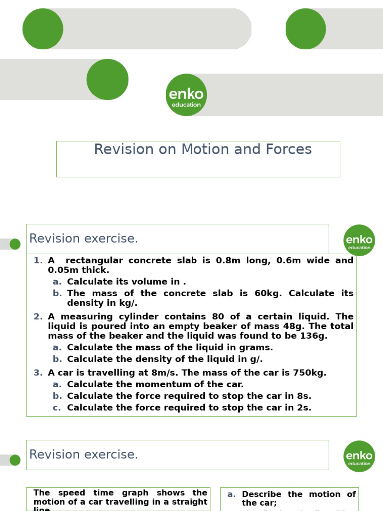 Physics Revison IGCSE | PDF | Force | Momentum