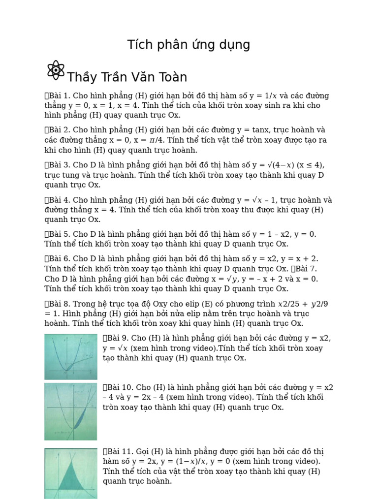 Tích Phân NG D NG | PDF