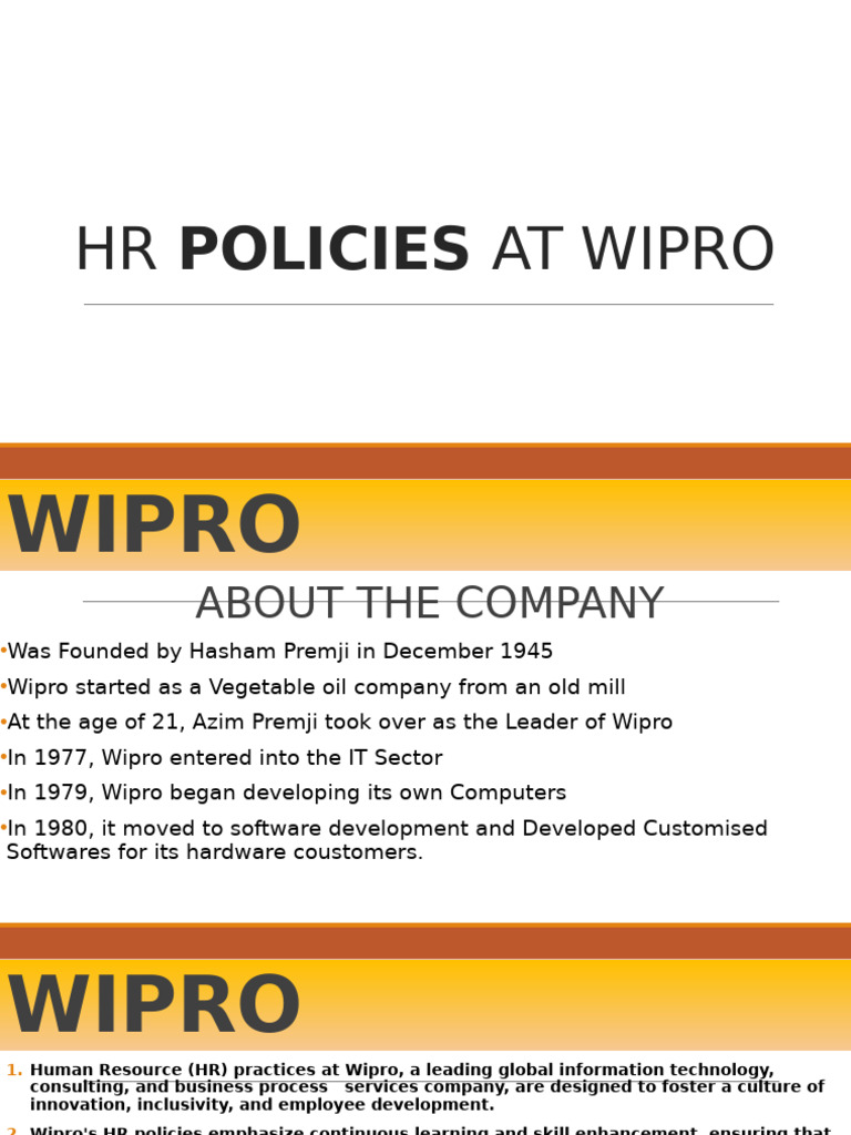 HR Practices at Wipro HRM | PDF | Human Resources | Human Resource ...