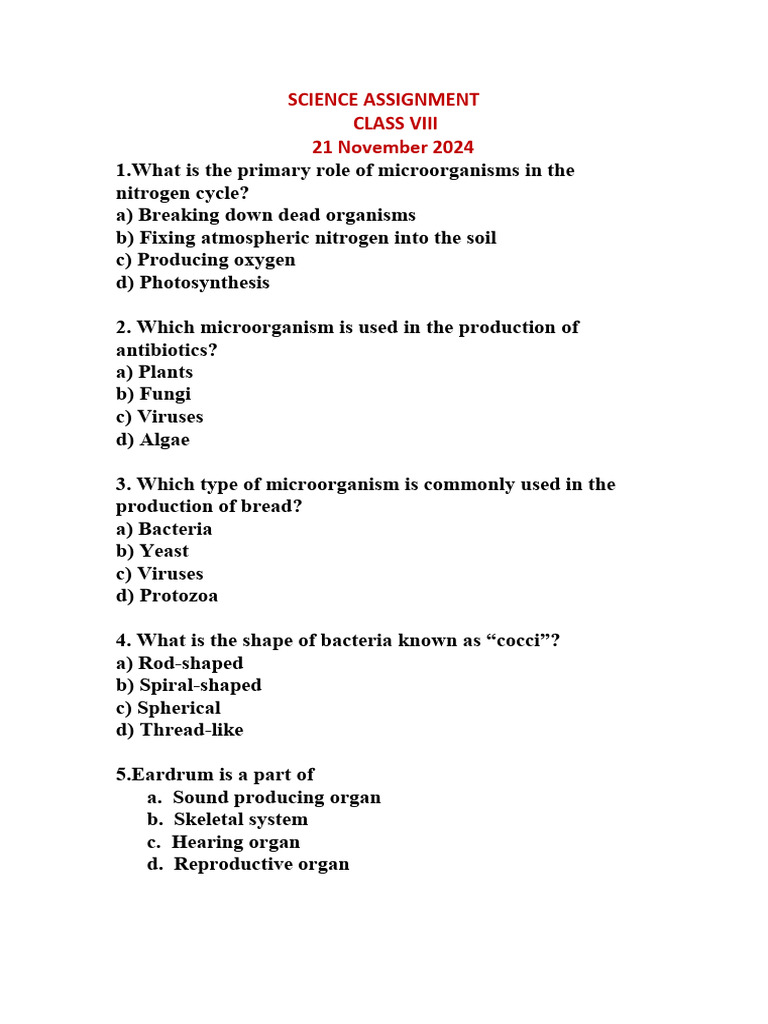 Science Assignment Class Viii | PDF | Combustion | Fuels