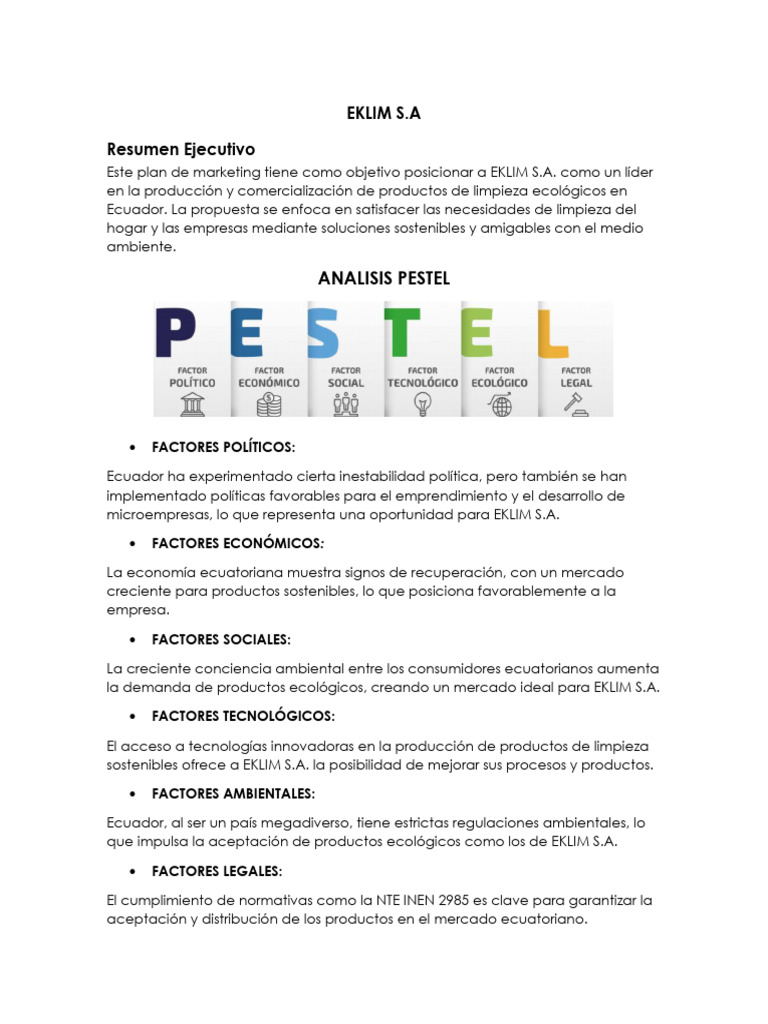 Eklim S.A | PDF | Producto (Negocio) | Marketing