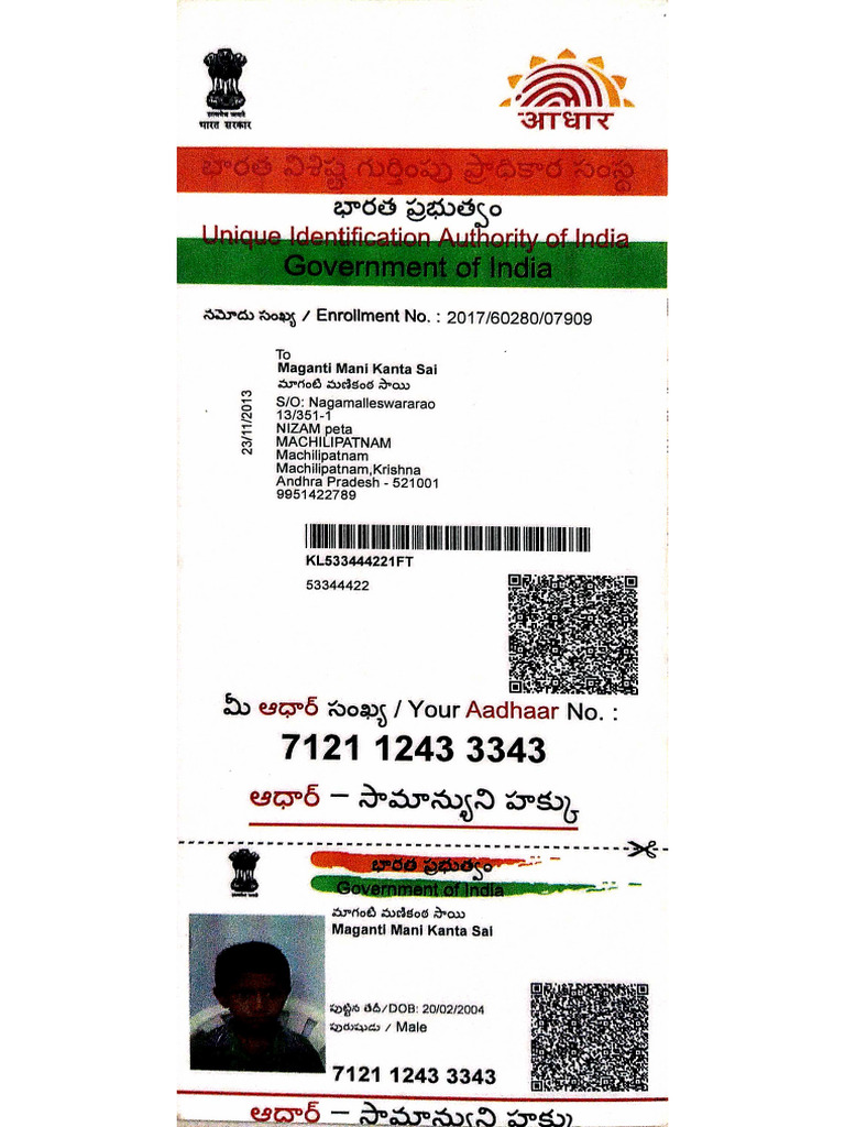 My Aadhaar Card | PDF
