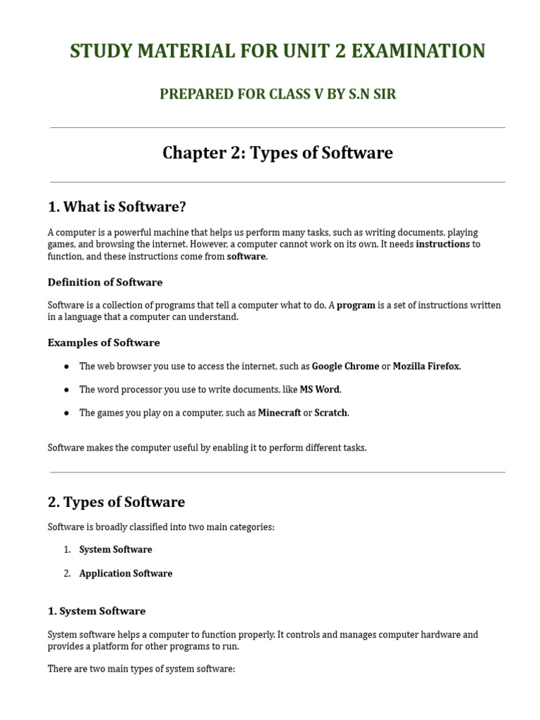C5 U2 Study Material (Computer) | PDF | Operating System | Computer Virus