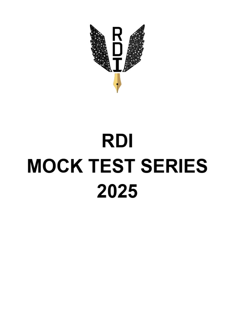 RDI Mock Test Series 2025 - Test 1 (Final) | PDF