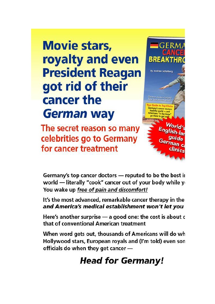 CANCER German Breakthrough | PDF | Radiation Therapy | Cancer