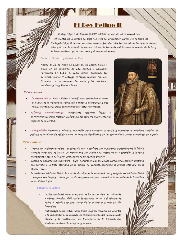 Territorios heredados por Felipe II | PDF | Imperio español | imperio ...