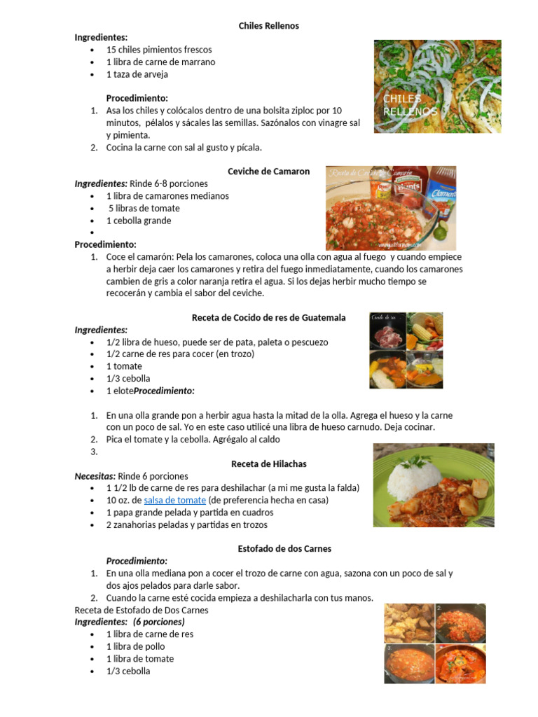 5 Recetas de Platillos Fuerte y Postre | PDF | Cocinando | Panes