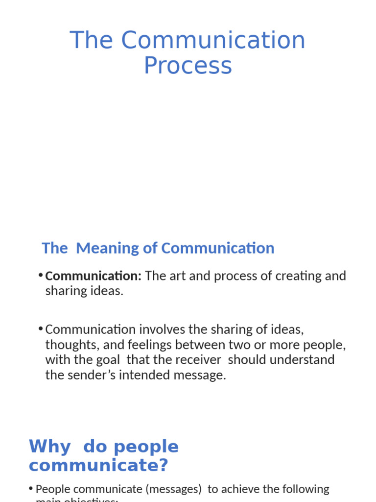 Understanding the Communication Process | PDF | Communication ...