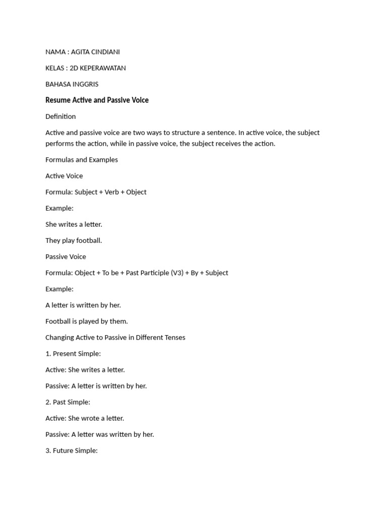 Active vs Passive Voice in Resumes | PDF
