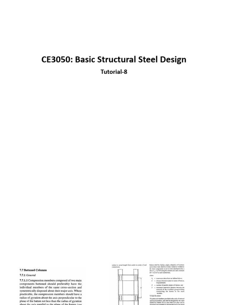 Steel Design - Batten | PDF
