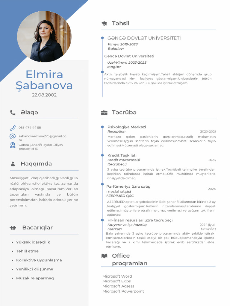 Elmira Shabanova Cv | PDF