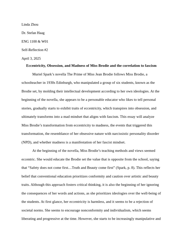 Linda Zhou - Assignment 4-2 | PDF | Fascism | Personality Disorder