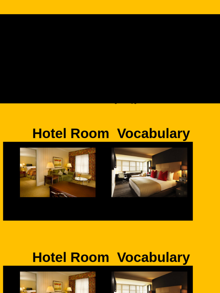 Hotel Vocabulary (Amenities) | PDF | Bathroom | Bed