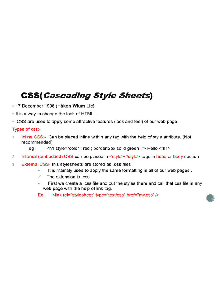 CSS | PDF