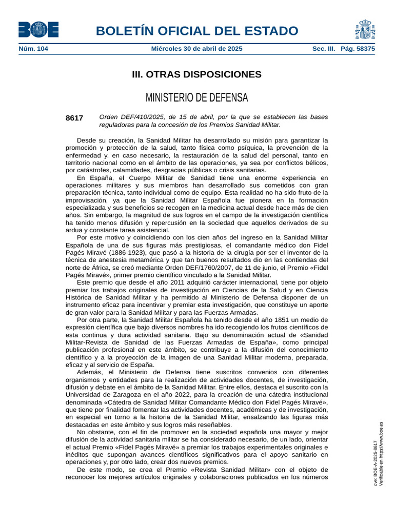BOE-A-2025-8617 | PDF | España | Regulación